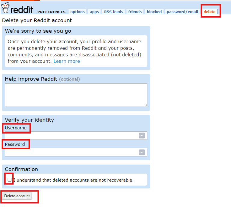 How to Delete Reddit Account? (Web, iOS, Android)