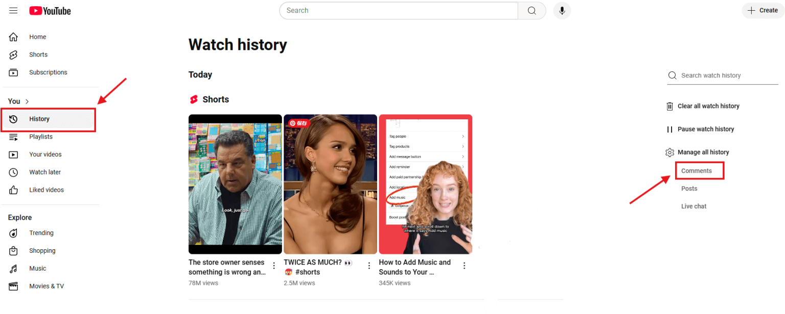 How to View, Edit, or Delete YouTube Comment History