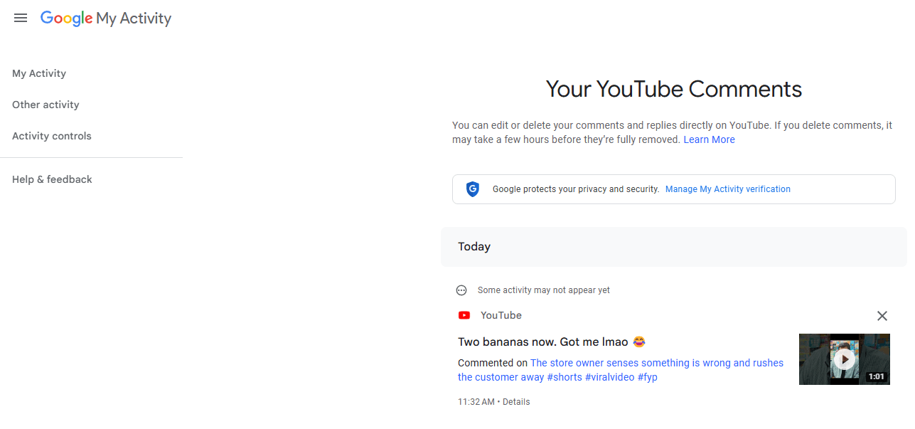 How to View, Edit, or Delete YouTube Comment History