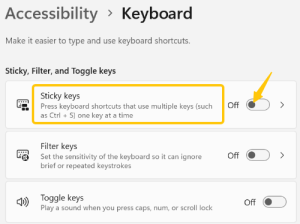 Windows 11/10/8/7で固定キー機能を無効にする方法【簡単解決】